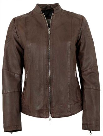 7eleven Lederjacke Rita/L 7eleven - Damen Lederjacke Lammnappa braun