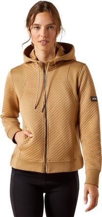Ariat Womens Radiance Full Zip Hoodie Long Sleeve in Tigers Eye, Size X-Small, by Ariat