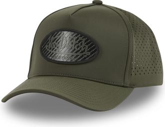 Von Dutch Trucker Cap mit Mesh und Print Rubber Sport, Khaki/Schwarz, One size