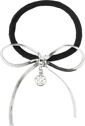 Maison Michel chouchou Mya à détail de noeud - Argent