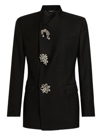 Dolce & Gabbana veste à ornements en cristal - Noir