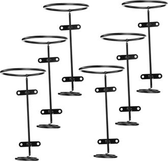 Garneck Alipis 6stücke Weinregal Aus Eisen Wandmontage Weinregal Rotweinregal Aus Weinflaschenregal Zur Befestigung Wand Stückiges Zuhause Und Restaurant