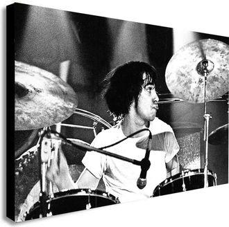 Fab Keith Moon - Drummer - The Who Rock Band - Kunstdruck auf Leinwand, gerahmt, verschiedene Größen (A0, 119,4 x 83,8 cm)