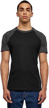 Urban Classics T-Shirt Raglan Contrast Homme T-Shirt Manches Courtes Noir/Anthracite XL