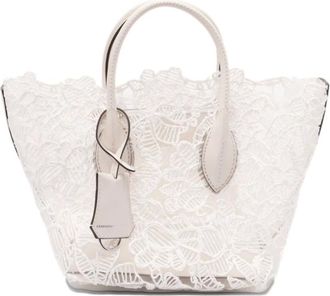 Ermanno Scervino Femme, Sacs, Blanc, Taille: ONE Size Mini Sac Shopping