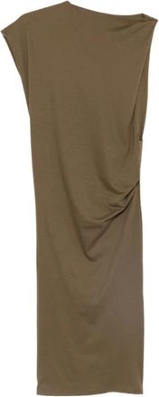 Jacquemus Femme, Robes, Vert, Taille: 42 FR Drap Asymmetric Midi Dress