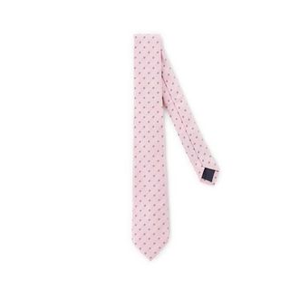 Au Printemps Paris Seidenkrawatte - Rosa