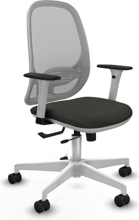 Piqueras y Crespo Schwarzer B&uuml;rostuhl mit 1D-Armen, h&ouml;henverstellbare Lendenwirbelst&uuml;tze, ausgestattet mit Syncro/Translack und Schneidschaum, mit Rollen von 65 mm, Nyl