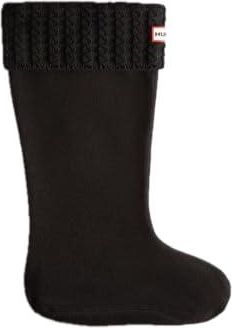 Hunter Recycled Mini Cable Sock Tall Unisex - Black - 36-38 EU