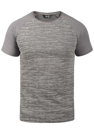 Solid Mevio Herren T-Shirt Kurzarm Shirt mit Rundhalsausschnitt und Raglan&auml;rmeln, Gr&ouml;&szlig;e:L, Farbe:Mid Grey (2842)