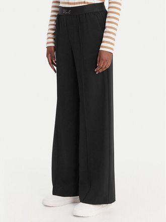 Karl Lagerfeld Stoffhose B1W10014 Schwarz Relaxed Fit