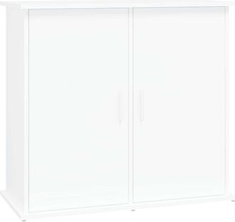 Generic Aquariumständer, Aquarium Unterschrank, Aquarium Tisch, Aquarienschrank mit 4 Fächer, Aquarienunterschrank, Terrarium Schrank für Sicheren Stand, Weiß