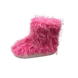 Generic Bottes mi-hautes pour femme - En peluche - Bottes de neige mi-tige - Bottines dhiver chaudes en peluche pour femme - Bottines dext&eacute;rieur &eacute;l&eacute;gantes pou