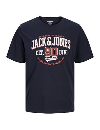 Jack & Jones Jack & Jones T-Shirt pour Homme, Bleu Marine, 4XL