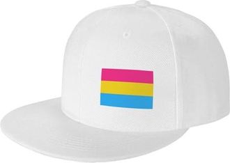 Generic Drapeau Pansexuel Femme Homme Strapback Cap Respirant Casquette Hip Hop S&eacute;chage Rapide Snapback Chapeau pour Camping Sport Hip Pop