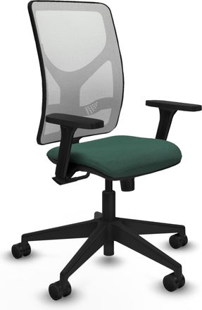 Piqueras y Crespo Gr&uuml;ner Schreibtischstuhl mit 3D-Armlehnen, h&ouml;henverstellbare Lendenwirbelst&uuml;tze, ausgestattet mit 3 Positionen und Schneideschaum, mit Rollen von 65 m
