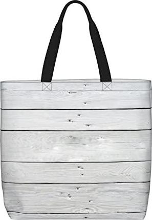 Generic Sac De Courses Bois Blanc Rustique Femmes Sac &Agrave; Bandouli&egrave;re R&eacute;utilisable De Grande Capacit&eacute; Sacs &Agrave; Main, Pour Tous Les Jours, Shopping, Burea, Femmes