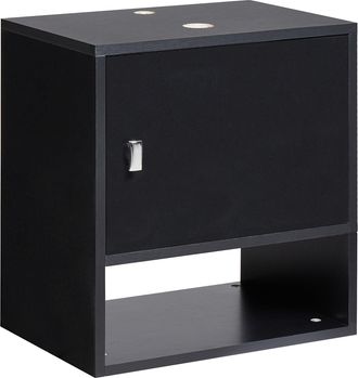 Beliani Badezimmer Wand-Waschtischschrank Schwarz Limeria