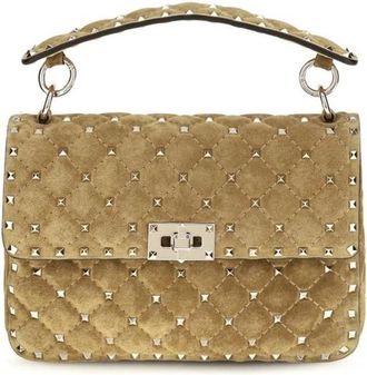 Valentino Garavani Rockstud Spike Medium Umh&auml;ngetasche - - Bags - Damen - Beige - ONE SIZE