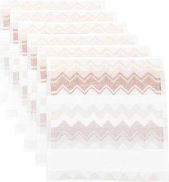 Missoni Home Giacomo Zigzag-pattern Face Towels (set Of Six)