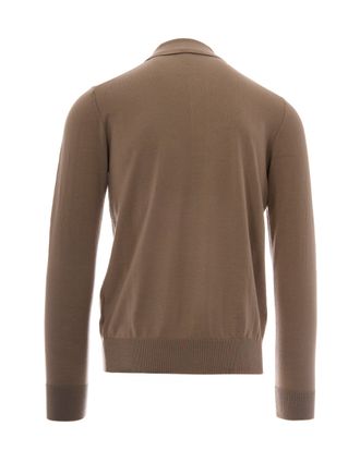 Paolo Pecora Mens Polo Shirt Virgin Wool Dove Grey T-shirts And Polos