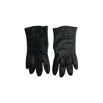 Fendi Gants en cuir Pre-owned - Femme - Pre-owned - Noir - Taille: ONE Size