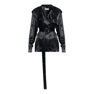 Ferragamo Kurzer Satinmantel - - Coats - Damen - Schwarzk - XS