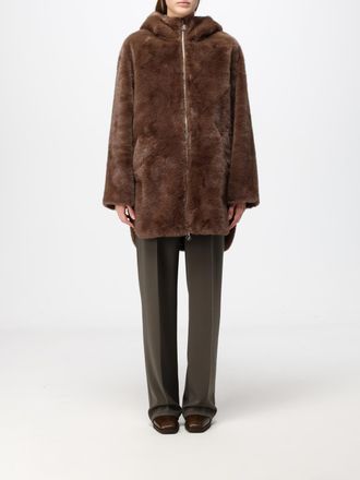 Joseph Ribkoff Manteau en fausse fourrure jusquau genou avec capuche