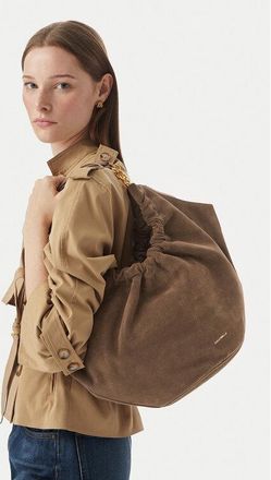 Coccinelle Handtasche V5G Coccinellesmash Suede Bim E1 V5G 11 02 01 Dunkelbeige