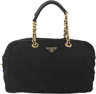Prada Sac &agrave; main vintage en cuir pr&eacute;-poss&eacute;d&eacute; - Femme - Pre-owned - Noir - Taille: ONE Size