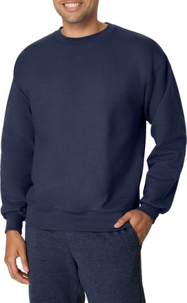 Hanes Herren-Sweatshirt, Schweres Fleece, Rundhalsausschnitt, Pullover f&uuml;r Herren, Marineblau, XX-Large
