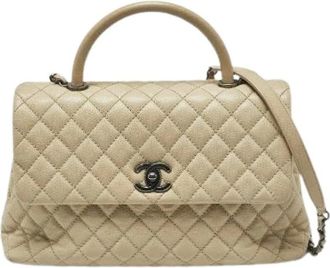 Chanel Sac &agrave; main vintage Pre-owned - Femme - Pre-owned - Beige - Taille: ONE Size