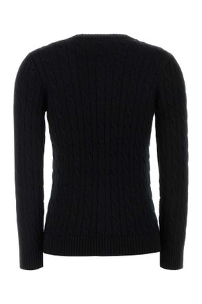 Polo Ralph Lauren Cable-Knit Cotton Blend Cardigan - Black