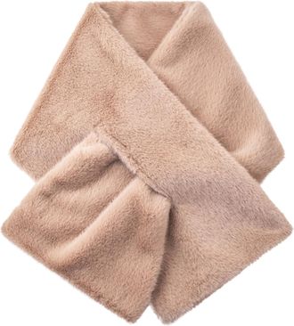 Codello FAKE FUR SCARF POLYESTER SOLID beig - 27X120CM