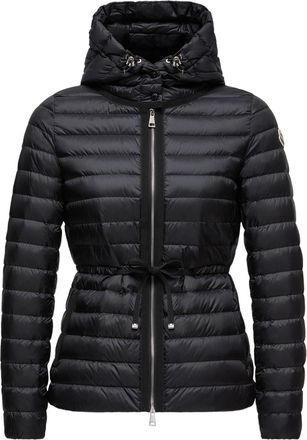 Moncler Moncler Doudoune Courte Raie &Agrave; Capuche, Femme, Noir, Taille: 00