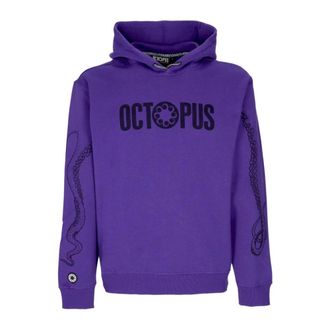 Octopus Lila Logo Hoodie Langarm - - Sweatshirts & Hoodies - Herren - Lila - XL