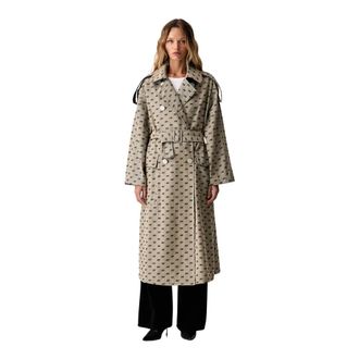 A|X Armani Exchange Femme, Manteaux, Beige, Taille: 36 FR Trench-coat double boutonnage avec ceinture