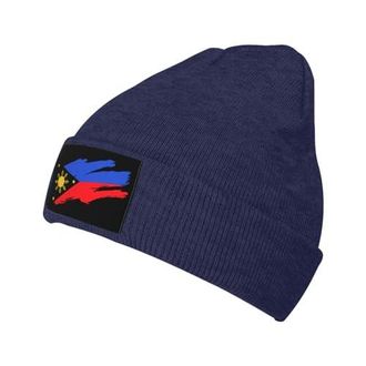 Generic Slouch Bonnet Souple Tricot&eacute;, Drapeau philippin, Universelle Casquette Tricot&eacute;, Bonnet Hiver Chaud Tricot pour Adultes, Cyclisme, Ski