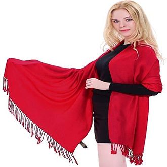 CJ Apparel Ch&acirc;le en pashmina, 60 couleurs - Rouge - Taille unique