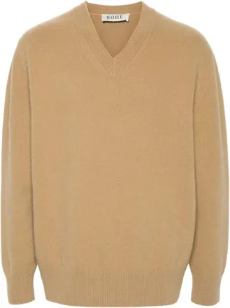 R&oacute;he Homme, Pulls, Brun, Taille: XL V-neck Tricots