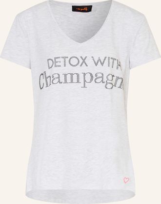 Miss Goodlife Miss Goodlife T-Shirt Mit Schmucksteinen grau