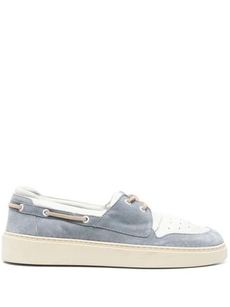 Eleventy chaussures bateau en cuir - Bleu