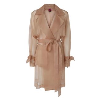 Pinko Pinko, Femme, Manteaux, Rose, Taille: 36 FR Cocco Trench