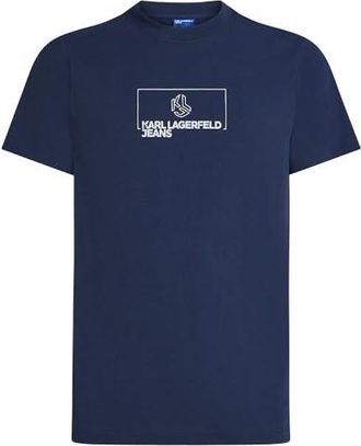 Karl Lagerfeld Homme T-Shirt Slim &Agrave; Manches Courtes avec Logo Coupe Slim, Noir, L