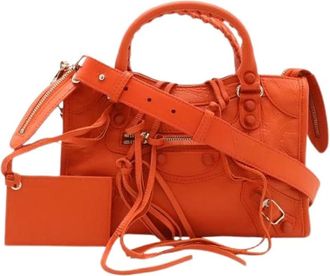 Balenciaga Sac &agrave; main vintage Pre-owned - Femme - Pre-owned - Orange - Taille: ONE Size