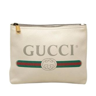 Gucci Pre-owned Bedruckte Leder Clutch - - Pre-owned - Damen - Wei&szlig; - ONE SIZE