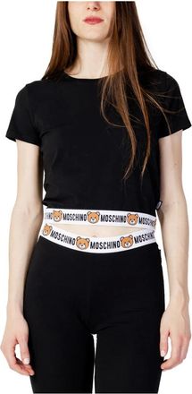 Moschino Femme, Sport, Noir, Taille: 42 FR T-Shirt Col Rond