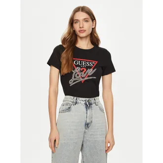 Guess T-Shirt W5RI10 I3Z14 Schwarz Regular Fit