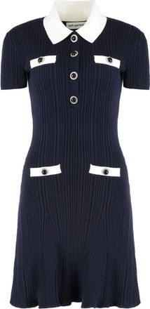 Self Portrait Femme, Robes, Bleu, Taille: 40 FR Robes