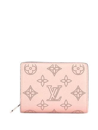 Louis Vuitton petit portefeuille Clea Mahina en cuir - Rose